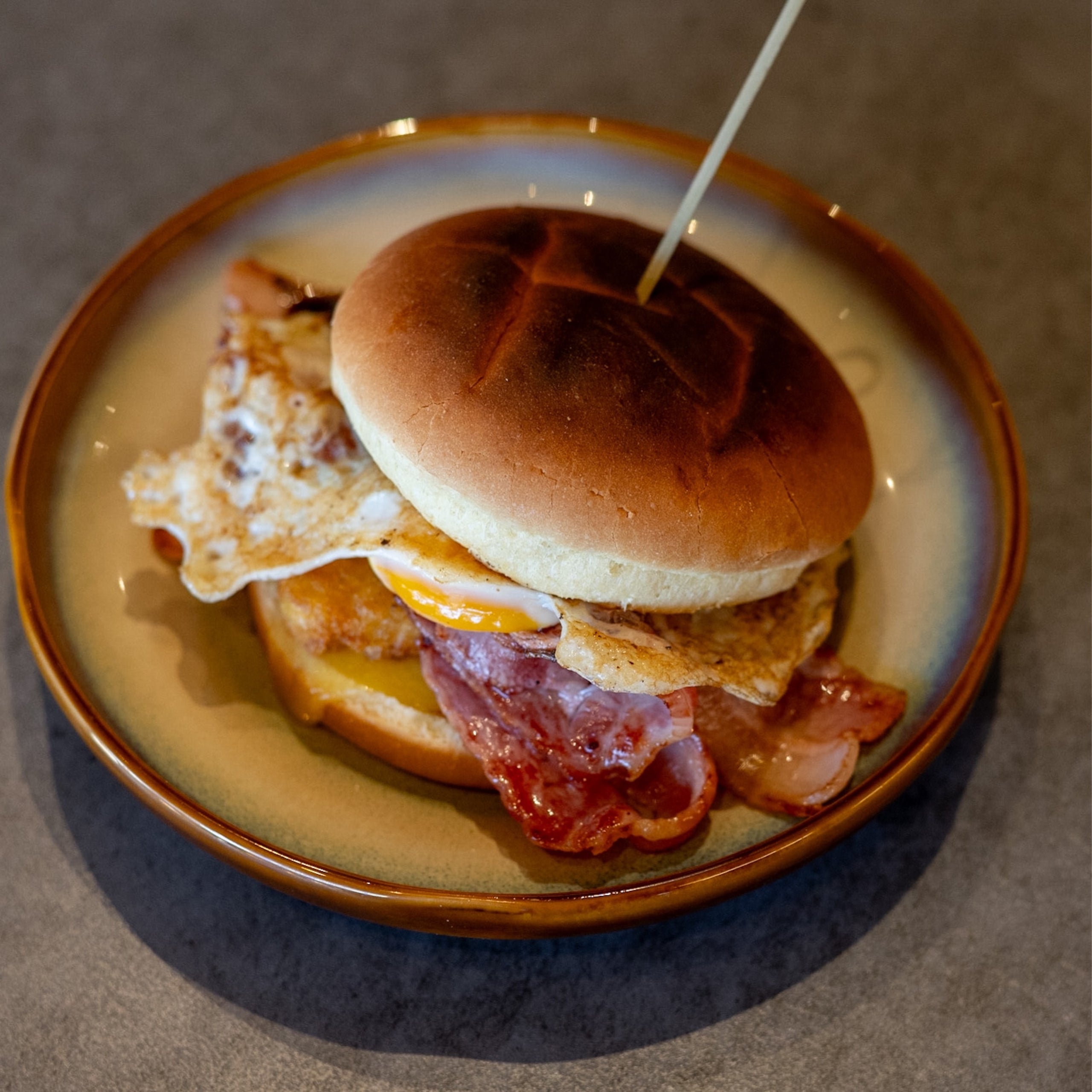 Rise and Shine Brekky Burger | Bambino Espresso